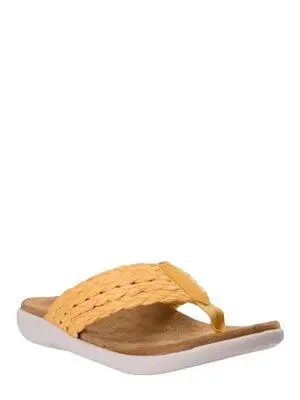 REVITALIGN Yumi Raffia Flip Flop Cornsilk