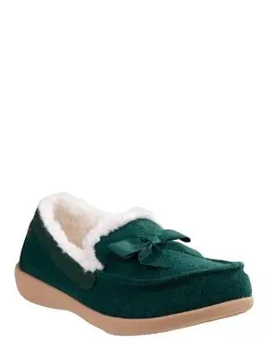 REVITALIGN Trillium Faux Fur Lined Slipper - Evergreen