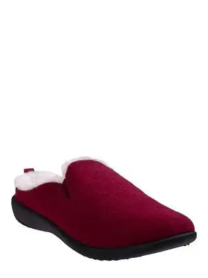 REVITALIGN Dundee Faux Shearling Lined Slipper Cranberry