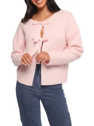 PETAL & PUP Arden Bow Cardigan - Pink