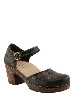 SPRING STEP SHOES Bridgitte Clog Black Multi