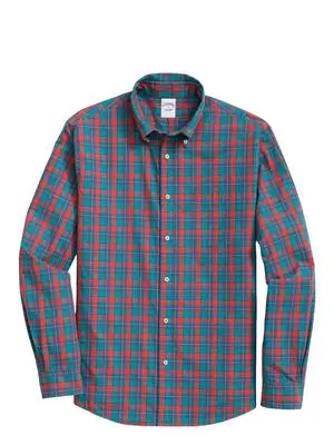 Brooks Brothers Friday Check Cotton Poplin Button-down Shirt - Tartanmulti