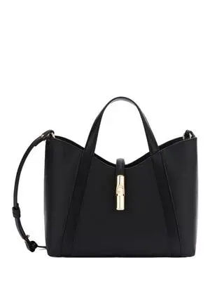 Furla Goccia Grained Leather Handbag - Black