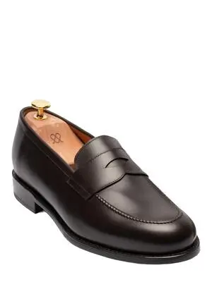 MORJAS Leather Penny Loafer Brown Calf