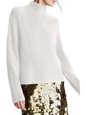 KENNETH COLE Raglan Sleeve Funnel Neck Sweater - Oyster