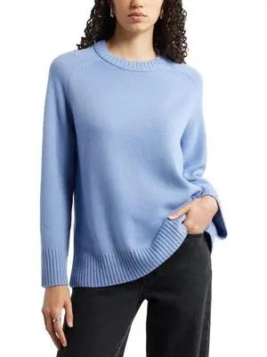 Nordstrom Crewneck Wool And Cashmere Sweater Blue Bel Air
