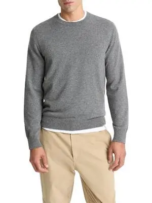 Vince Cashmere Crewneck Sweater - Medium Heather Grey