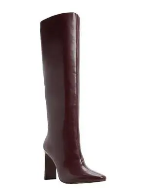 Aldo Elyne Knee High Boots - Burgundy