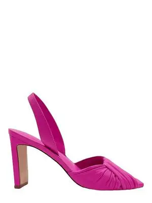 DANIELLA SHEVEL Skyler Nappa Leather Slingback Pumps - Intense Pink