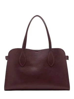 MANGO Medium Pebbled Faux Leather Handbag