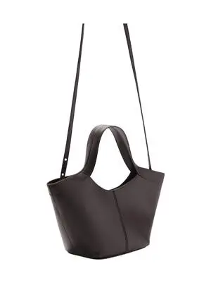 Mango Small Leather Bag - Chocolate