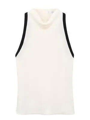 MANGO Drape Collar Sleeveless Top