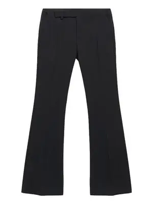 Mango Flare Leg Trousers - Black