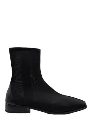 DANIELLA SHEVEL Aliza Mesh Ankle Boots - Black