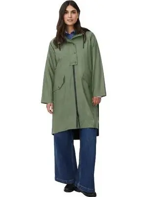 MASAI COPENHAGEN Matheia Long Sleeve Hooded Coat - Duck Green