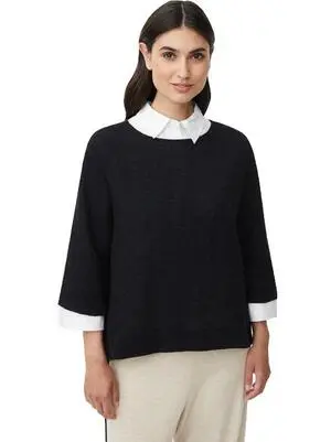 MASAI COPENHAGEN Madarmi 3/4 Sleeve Top - Black