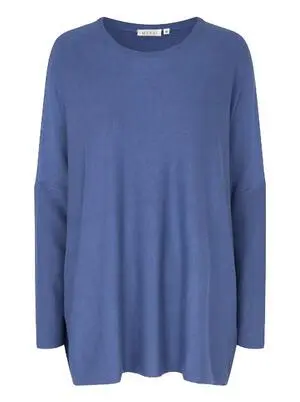 MASAI COPENHAGEN Mafanasi Round Neck Oversized Sweater - Gray Blue