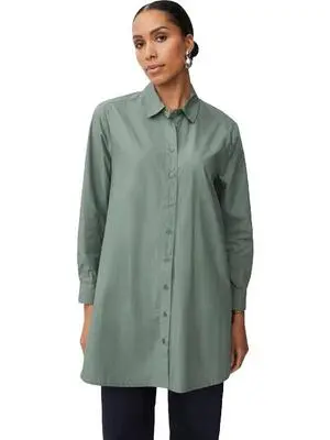 MASAI COPENHAGEN Long Sleeve Oversized Shirt - Duck Green