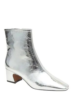 Linea Paolo Wrenly Block Heel Bootie - Silver