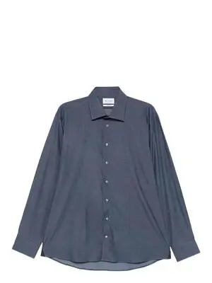 Sand Mélange-effect Shirt - Blue