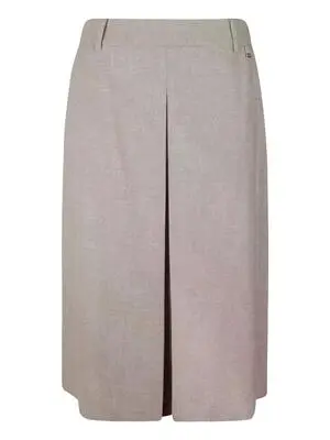 Herno Pleated Midi Skirt - Neutrals