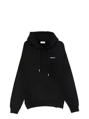 Off-White Logo-embroidered Hoodie - Black