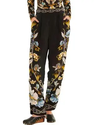 Farm Rio Floral Trousers - Black