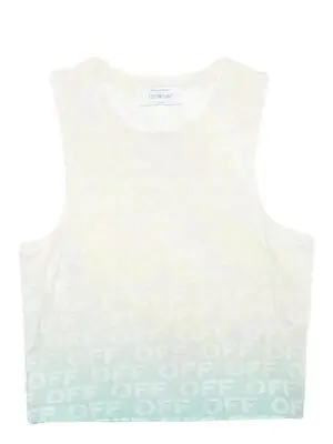 Off-White Monogram-jacquard Tank Top - White