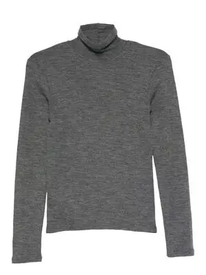 FORTE_FORTE Mélange Turtleneck T-shirt - Grey