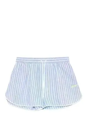 Off-White Striped Shorts - Blue