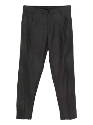Dolce & Gabbana Virgin Wool Straight-leg Trousers - Grey