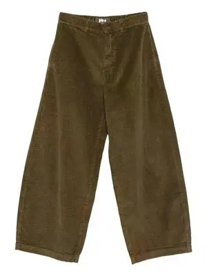 Labo.art Corduroy Flared Trousers - Green