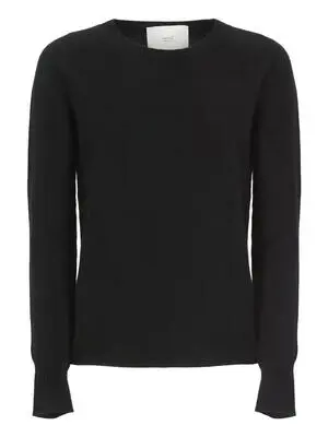 VANISÈ Long-sleeved Crew-neck Sweater - Black