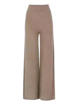 VANISÈ Elasticated Waistband Trousers - Brown