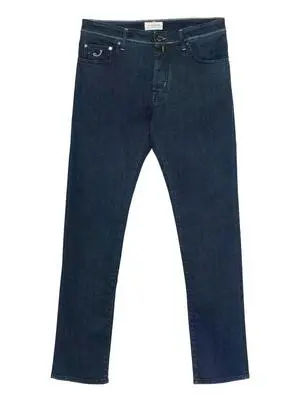 Jacob Cohen Logo-embroidered Jeans - Blue