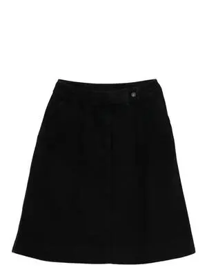 MARGARET HOWELL Pleat-detail Skirt - Black
