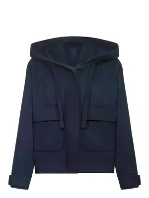 Max Mara Gary Hooded Patch-pocket Coat - Blue