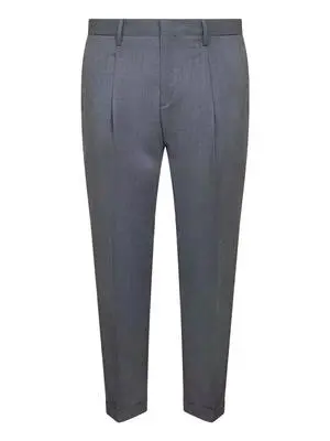 D4.0 Pleated Turn-up Trousers - Grey