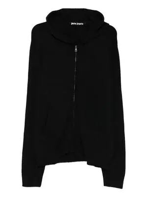 Palm Angels Zip-up Hoodie - Black