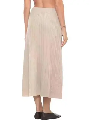 D.exterior Ribbed Midi Skirt - Neutrals