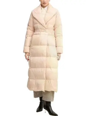 TWINSET Belted Padded Coat - Pink