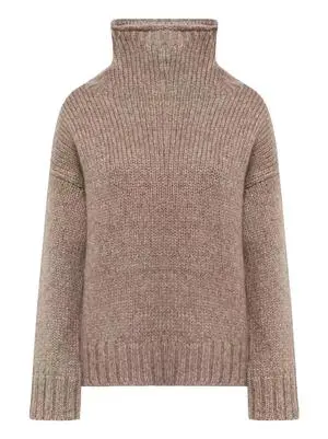 Alpha Studio Roll-neck Sweater - Neutrals