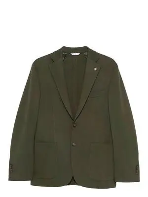 MANUEL RITZ Buttoned Single-breasted Jacket - Green