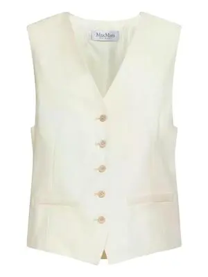 Max Mara Zuai Button Welt-pocket Waistcoat - Neutrals