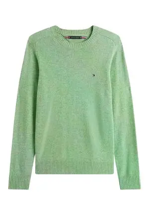 Tommy Hilfiger Logo-detail Crew-neck Sweater - Green