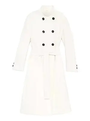 Max Mara Button-fastening Coat - White
