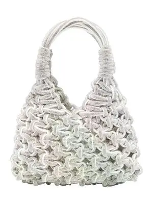 HIBOURAMA Vannifique Crystal-embellished Tote - Silver