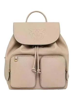 Pinko Logo-debossed Backpack - Neutrals