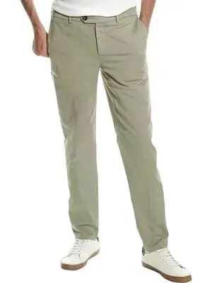 Brunello Cucinelli Cotton Straight-leg Trousers - Green