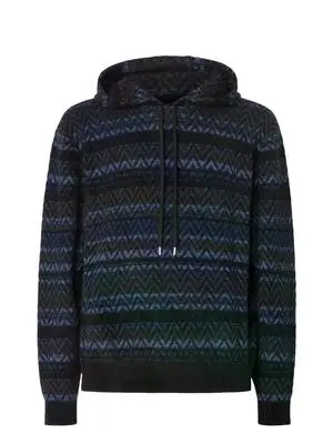 Missoni Patterned Hoodie - Blue